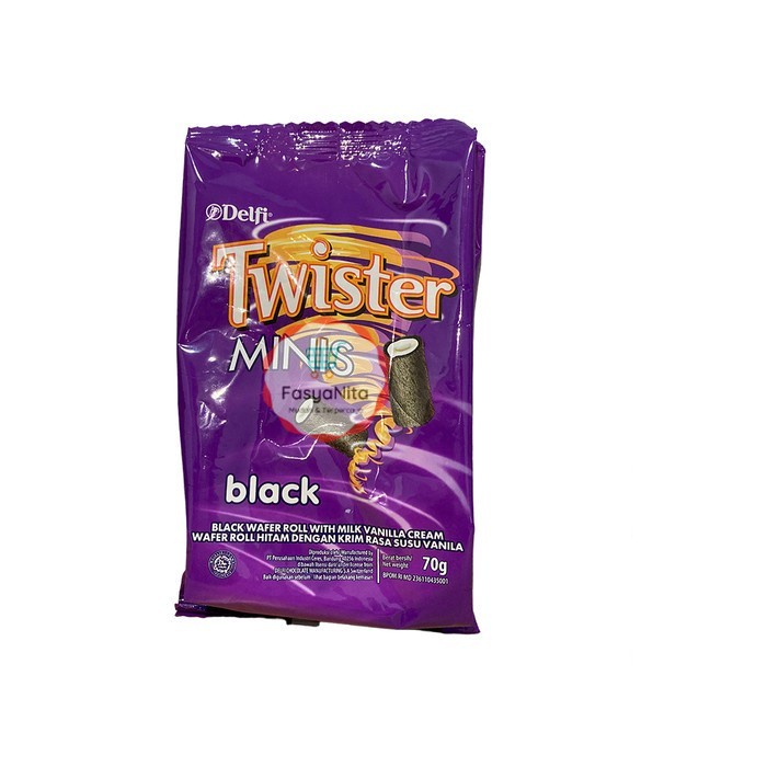 Jual Twister Minis Wafer Roll Mini Choco Black Vanilla 70gr - Black ...