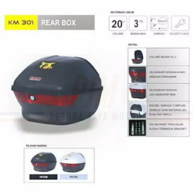 Jual Box Motor Box Belakang Motor KMI Type 301 Kapasitas 20 Liter -GSV ...