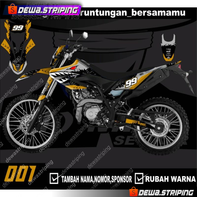 Jual stiker setiker Decal Sticker Motor Cross WR155 Fullbody HIU Dekal ...