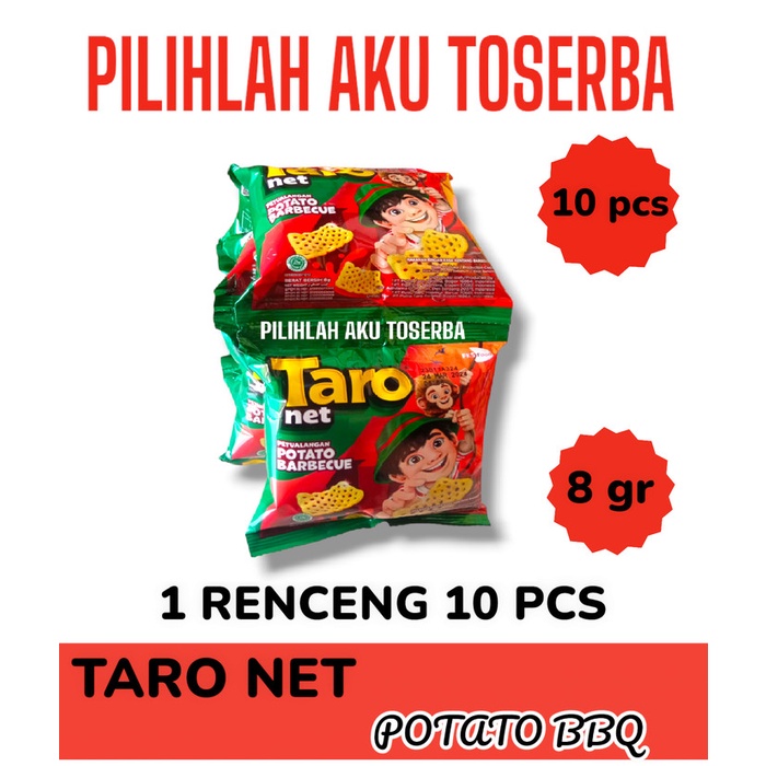 Jual Taro NET Snack POTATO BARBEQUE BBQ 8 gr RENCENG - ( HARGA 1 ...