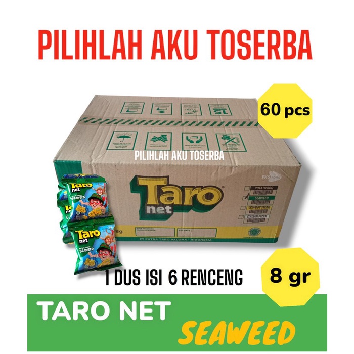 Jual Taro NET Snack SEAWEED RUMPUT LAUT 8 gr RENCENG - ( HARGA 1 DUS ...