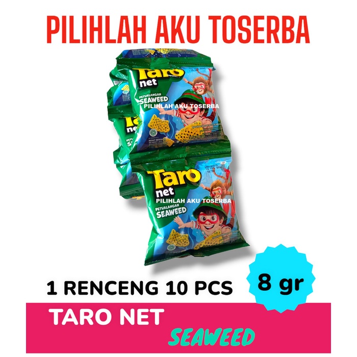 Jual Taro NET Snack SEAWEED RUMPUT LAUT 8 gr RENCENG - ( HARGA 1 ...