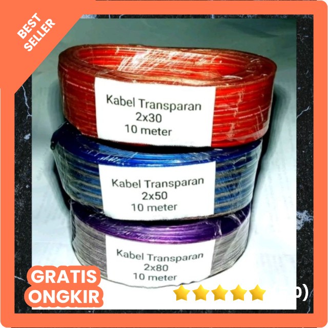 Jual kabel transparan 2x30 (10 meter) | Shopee Indonesia