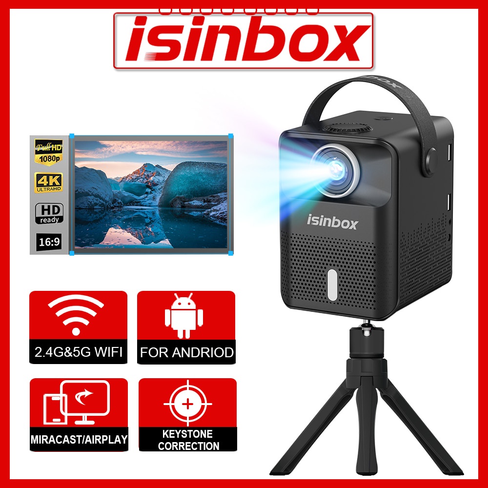 Jual ISINBOX X8 proyektor Mini portabel, proyeksi bioskop teater rumah ...