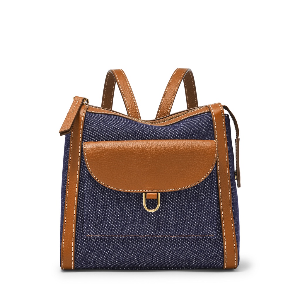 Jual Fossil Parker Mini Backpack Saddle Denim Leather Tas Wanita-ZB1922 ...