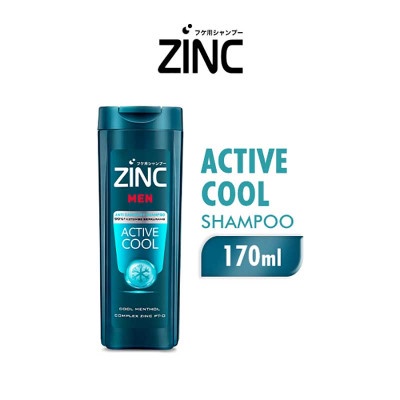 Jual ZINC MEN Shampoo Anti Dandruff Active Cool 170 ml | Shopee Indonesia