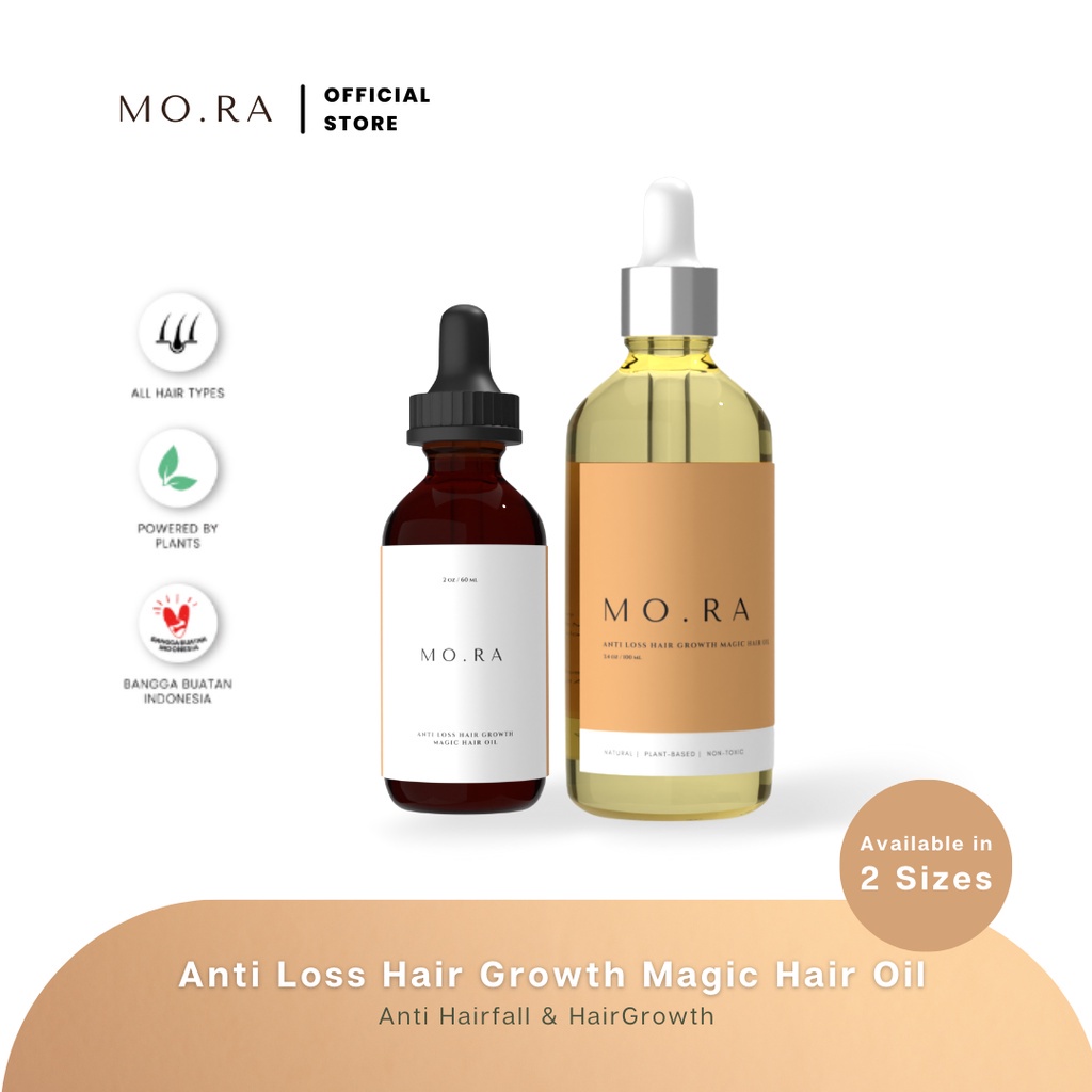 Jual MO.RA ANTI LOSS HAIR GROWTH MAGIC HAIR OIL / VEGAN HAIR OIL ...