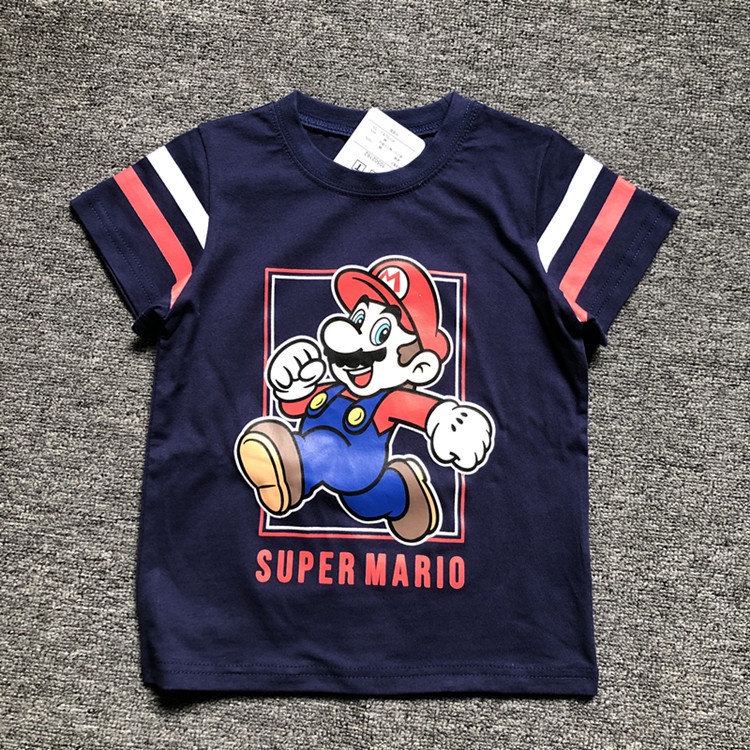 Jual Atasan kaos anak laki laki / perempuan motif super mario ...