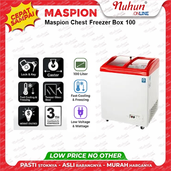 Jual CHEST FREEZER MASPION BOX KACA 100 LITER UCHIDA 100L UFH100C UFH 100C [CIANJUR] | Shopee ...