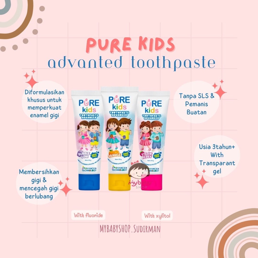 Jual Pure Kids Toothpaste Advanced 50gr | Pasta Gigi Anak | Shopee ...