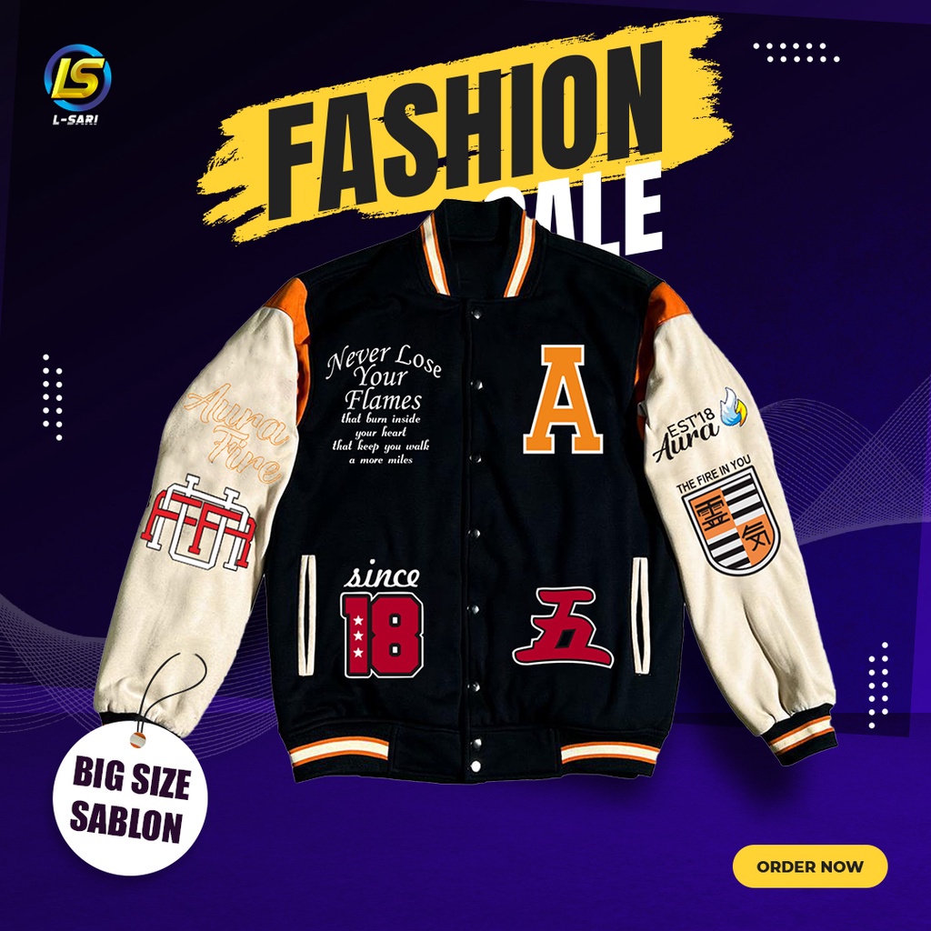 Jual Jaket Varsity Aura Esport MPL S12 Terbaru Big Size XXXL XXL 3XL ...
