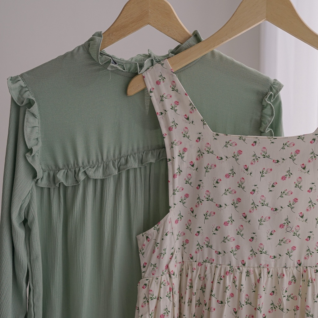 Jual HIMARI MIDI DRESS - DRESS MIDI KOREA HARASKIRT | Shopee Indonesia