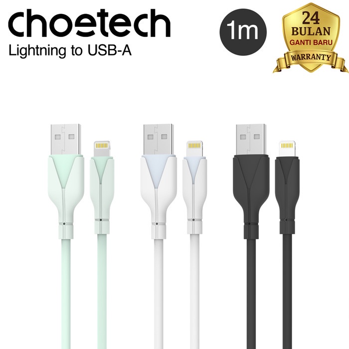 Jual Choetech 1m Lightning to USB-A Cable Kabel Cas HP Apple iPhone ...