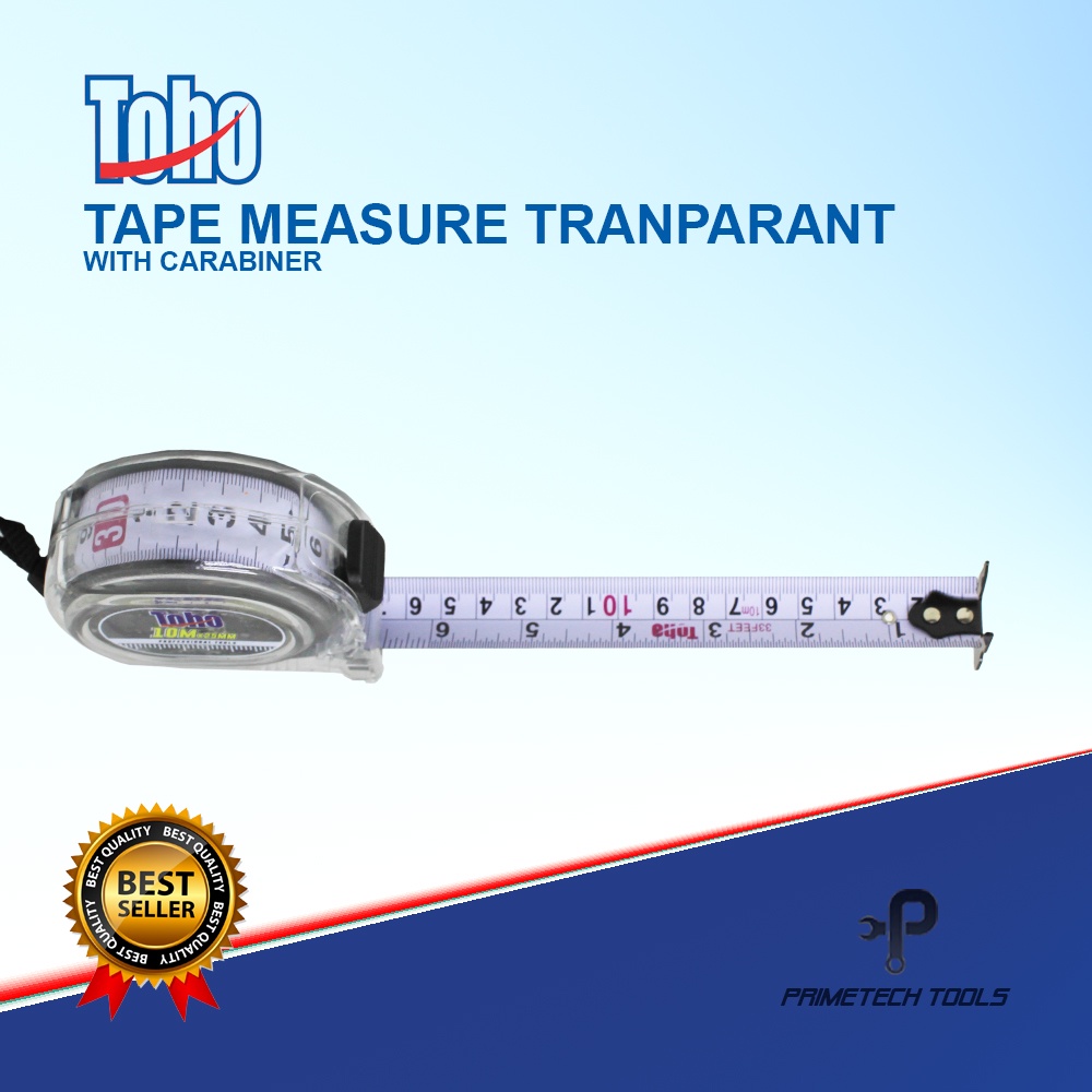 Jual TOHO METERAN TRANSPARANT 3 M / 5 M / 7.5 M / 10 M WITH CARABINER ...