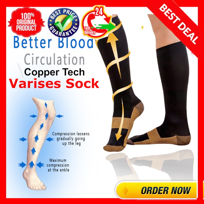 Jual Kaos Kaki Medical Varises Compression Socks Stoking Kompresi ...