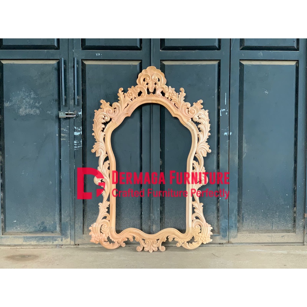 Jual Pre order pigura cermin ukir ulir kayu mahoni full ukir modern ...