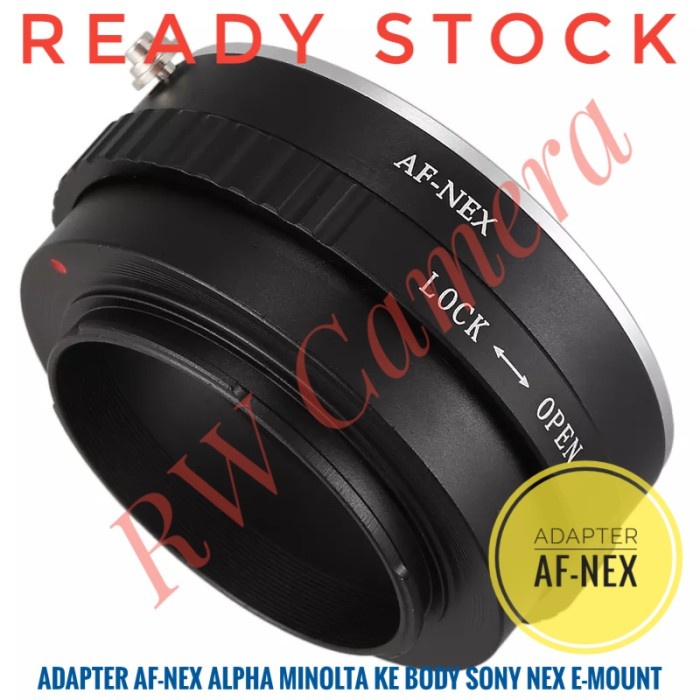 Jual Adapter AF-Nex Lensa Alpha Minolta ke To Body Sony E Mount Alpa ...