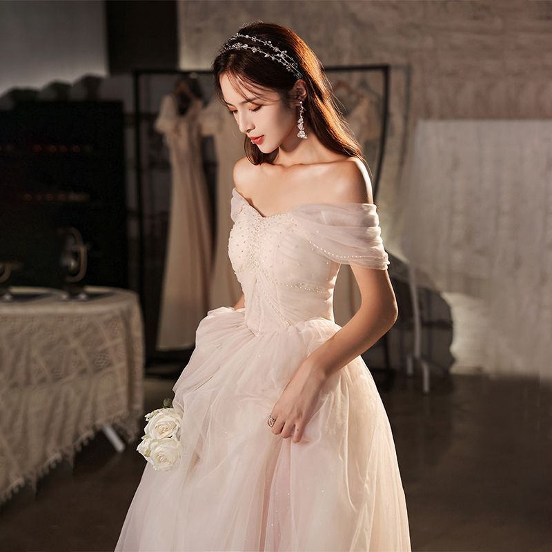 Jual Gaun malam ringan 2024 warna sampanye baru high-end light luxury ...