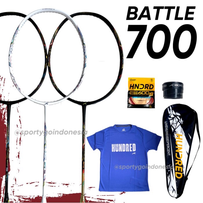 Jual Raket Badminton HUNDRED BATTLE 700 Original / HNDRD | Shopee Indonesia