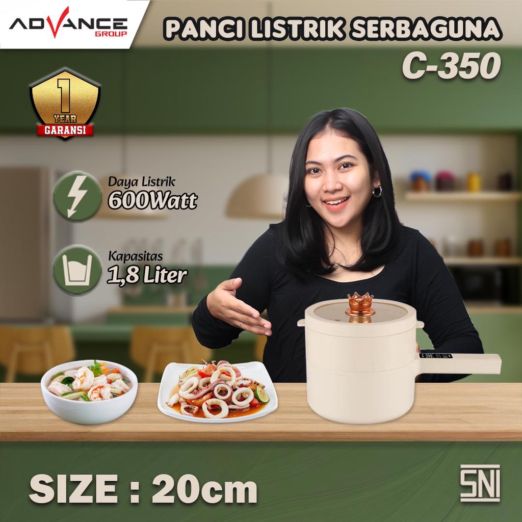 Jual NEW!READY !Advance Panci Listrik C350!! Dengan Kapasitas 1.8L ...