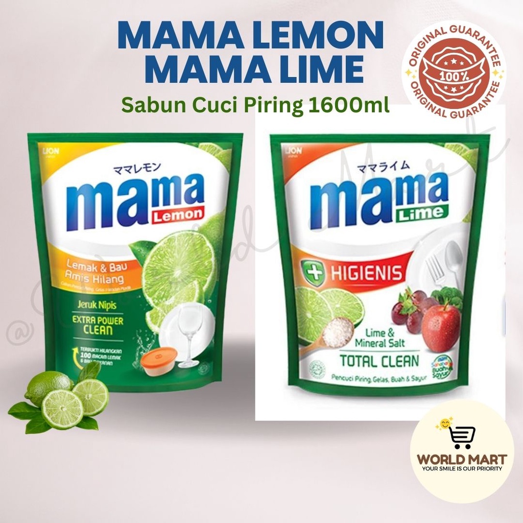 Jual Mama Lemon Mama Lime Sabun Cuci Piring Jeruk Nipis 1500ml | Shopee ...
