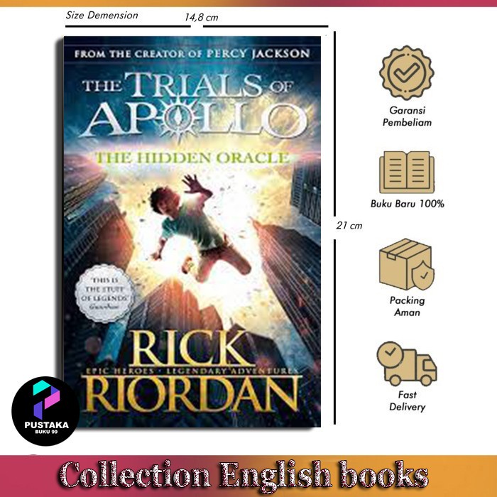 Jual The Trials of Apollo #1: The Hidden Oracle - Rick Riordan (English ...
