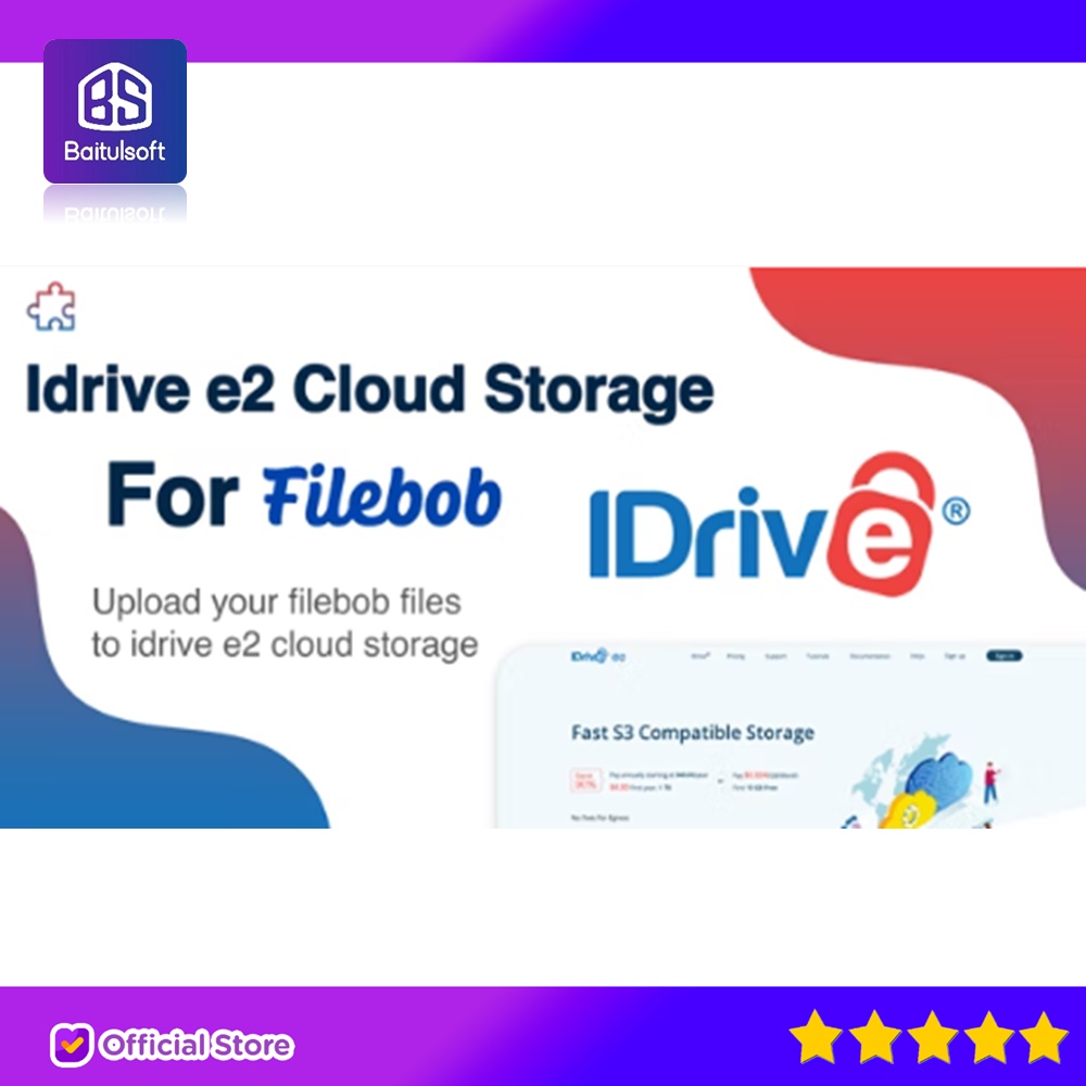 Jual SOURCE CODE APLIKASI IDRIVE E2 CLOUD STORAGE ADD-ON FOR FILEBO ...