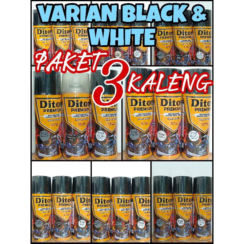 Jual cat semprot cat spray PAKET 3 KALENG pilok pilox diton premium ...