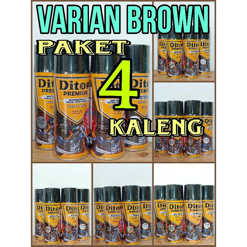 Jual cat semprot cat spray PAKET 4 KALENG pilok pilox diton premium ...