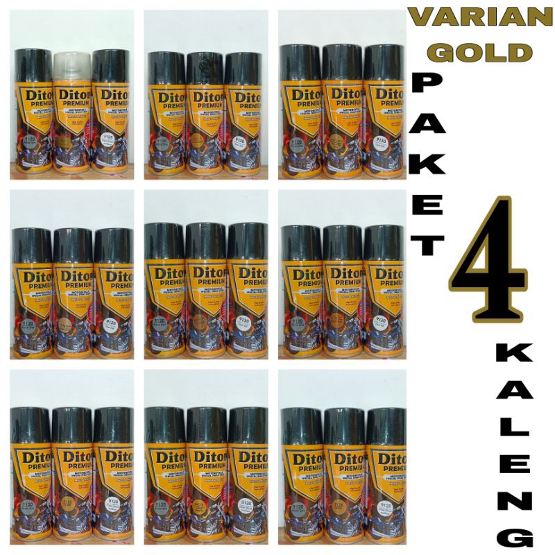 Jual cat semprot cat spray PAKET 4 KALENG pilok pilox diton premium ...