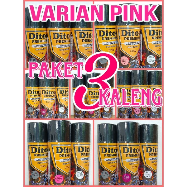 Jual cat semprot cat spray PAKET 3 KALENG pilok pilok diton premium ...