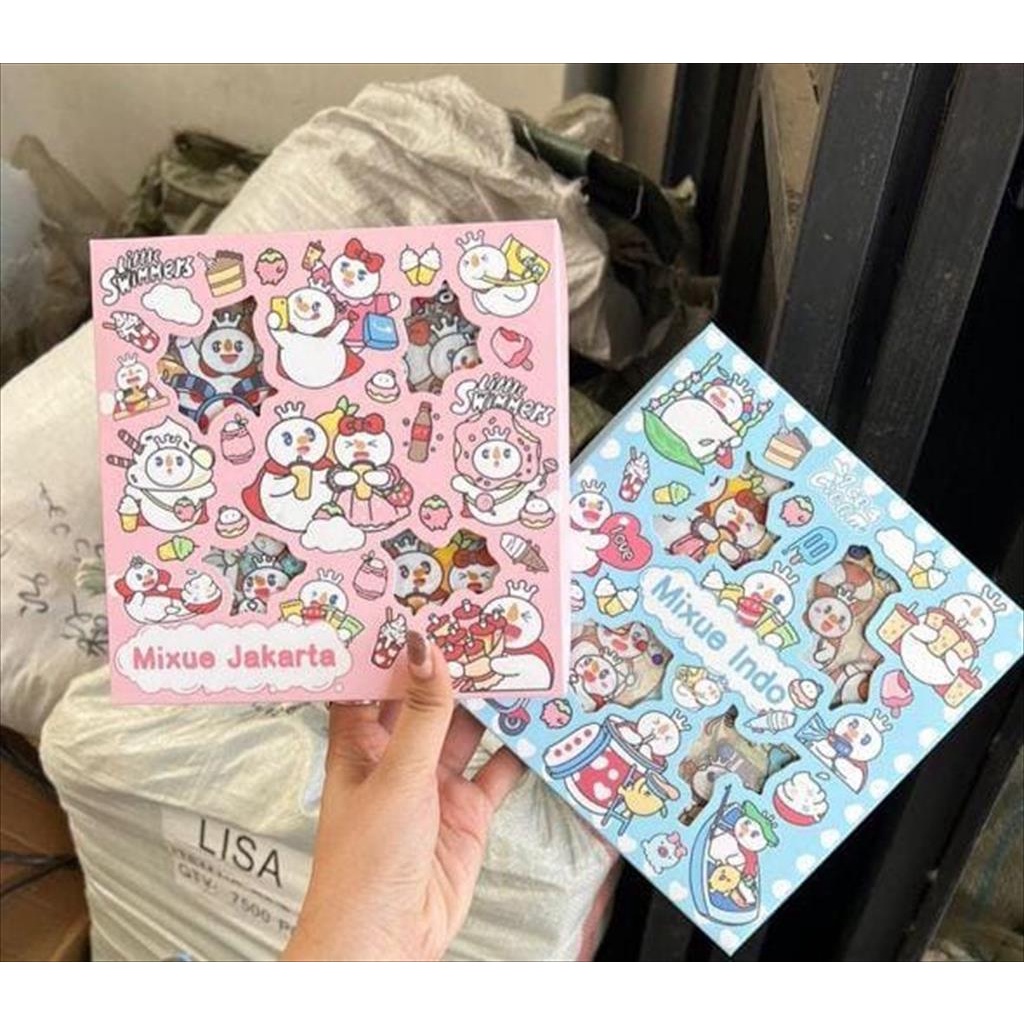 Jual NG STICKER MIXUE | STIKER MIXUE 1 BOX ISI 100PCS | Shopee Indonesia