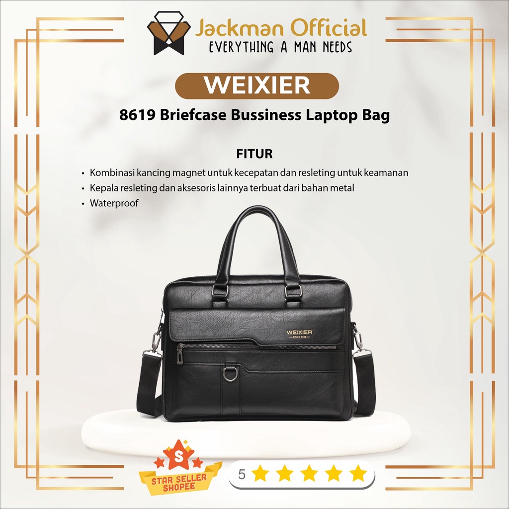 Jual JACKMAN 8619 Briefcase Bussiness Laptop Bag - Tas Kerja Kantor ...