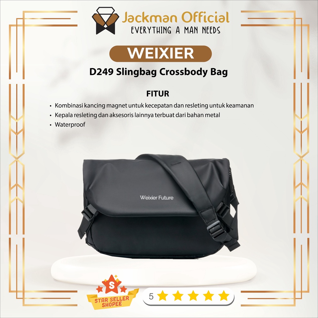 Jual JACKMAN D249 Slingbag Crossbody Bag - Tas Selempang Pria | Shopee ...