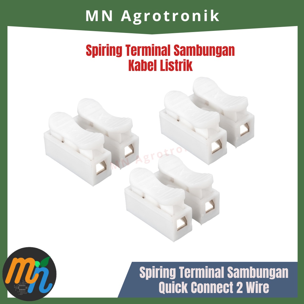 Jual QUICK CONNECT 2 WIRE SPIRING TERMINAL FOR SAMBUNGAN KABEL LISTRIK ...