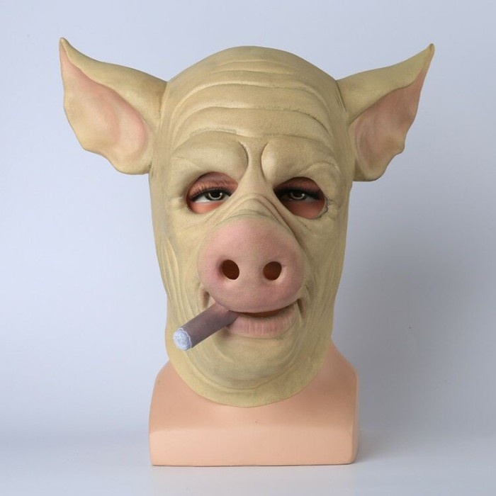 Jual Topeng bos babi h1z1 pig latex mask Halloween high quality ...