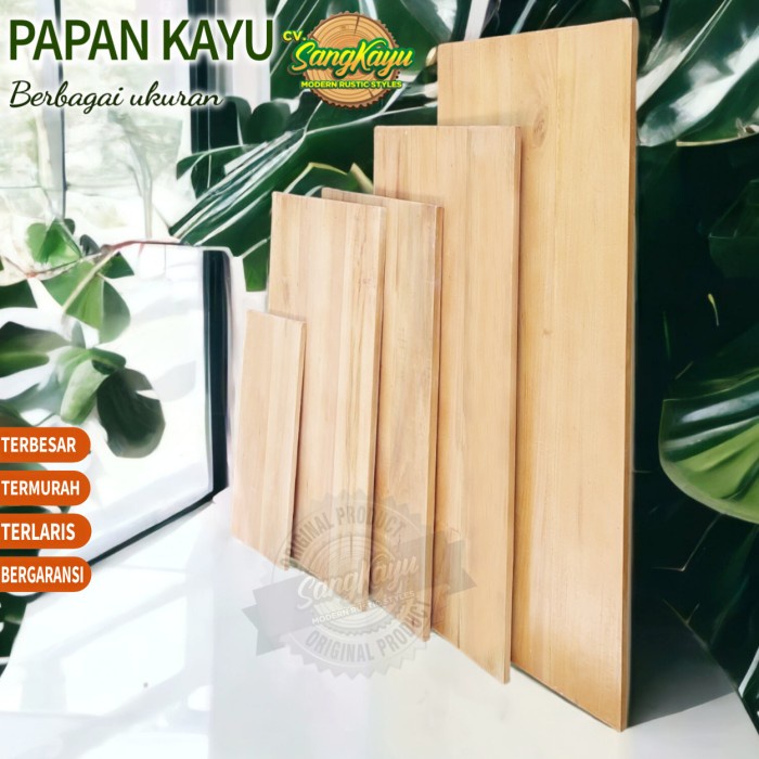 Jual Papan kayu 150x60x2 cm wooden board daun meja nampan kayu talenan ...