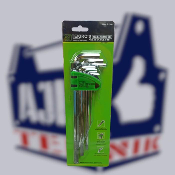 Jual Tekiro kunci L set 8 pcs (2 - 10 mm) hex key long set asli tekiro ...