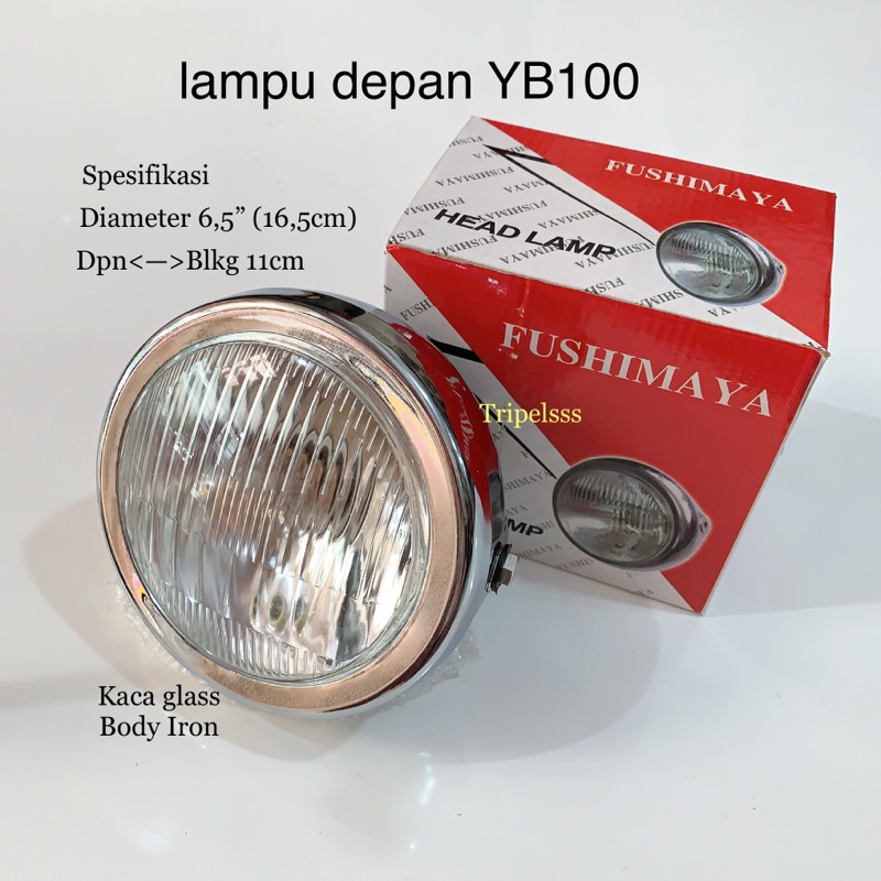 Jual REFLEKTOR LAMPU DEPAN BULAT YB 100 YB100 L2G / GL 100 GL 125 / CB ...