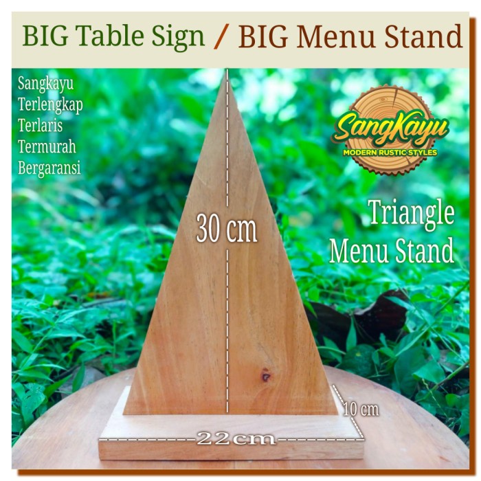 Jual Menu stand triangle menu stand 20x30 Cm Display sign stand holder ...