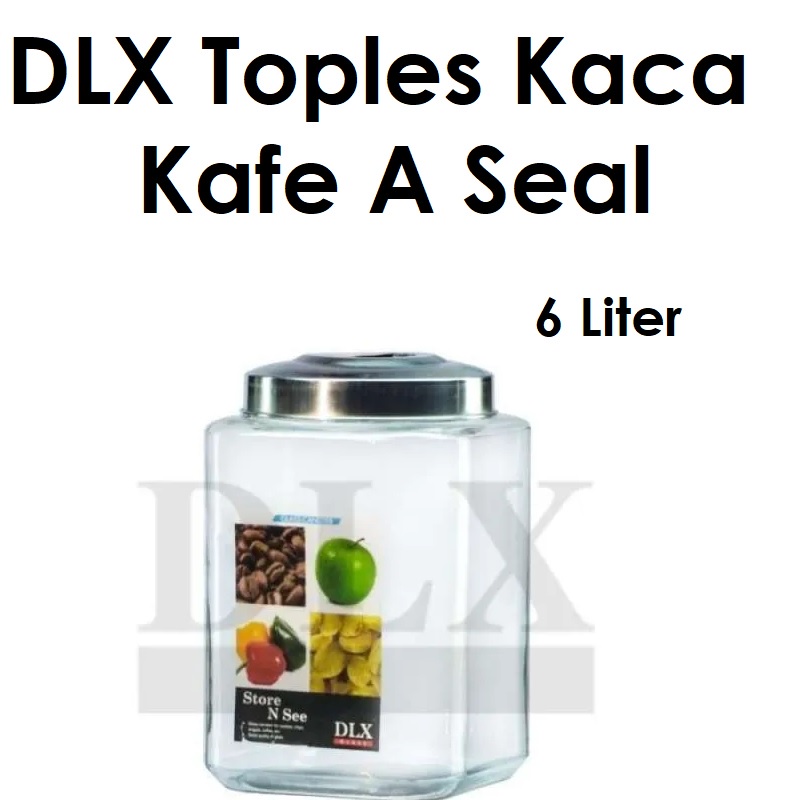 Jual DLX Toples Kaca Kafe A 6 Lt / Tempat Kerupuk | Shopee Indonesia