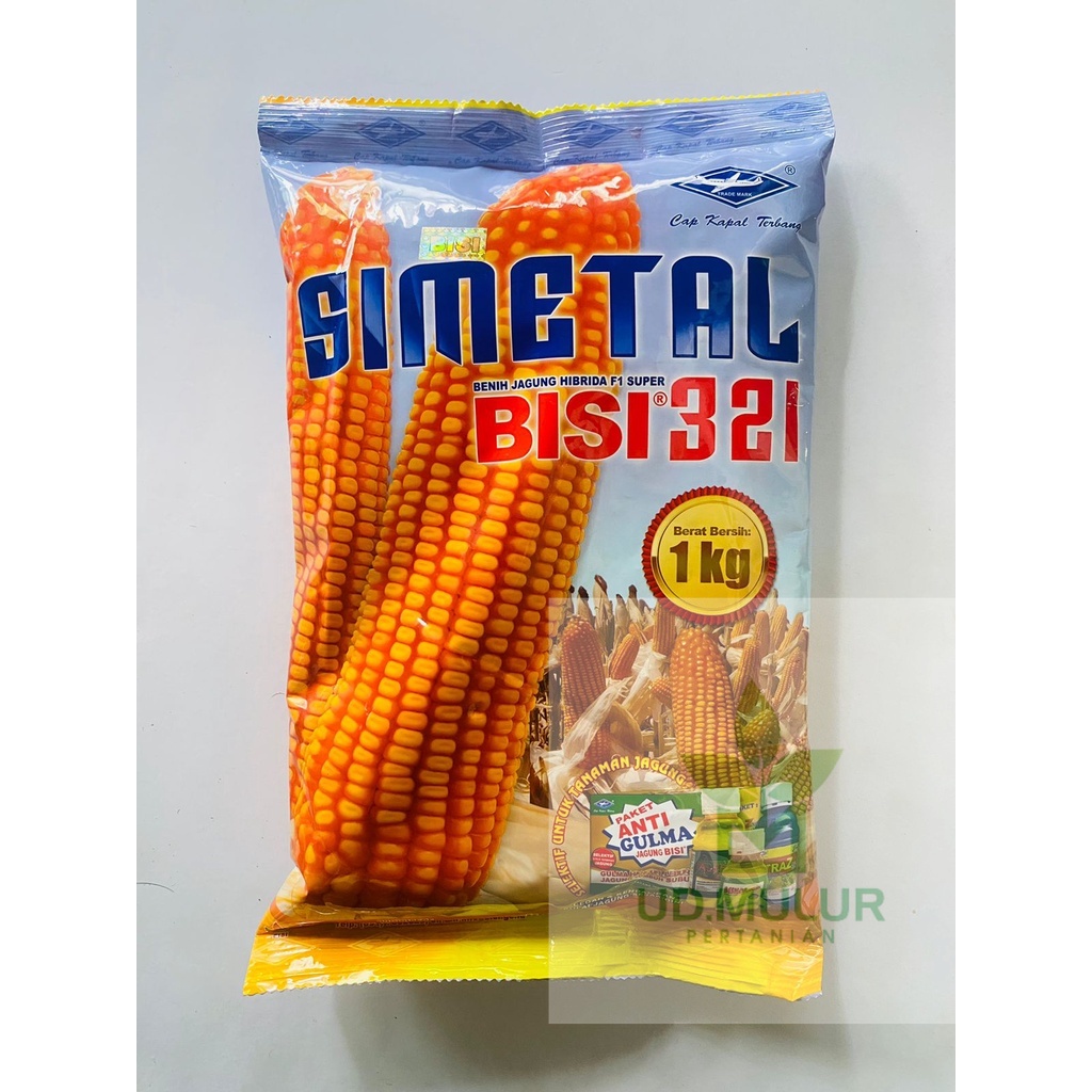 Jual Benih Jagung Hibrida F1 Super SIMETAL BISI 321 isi kemasan 1 kg ...