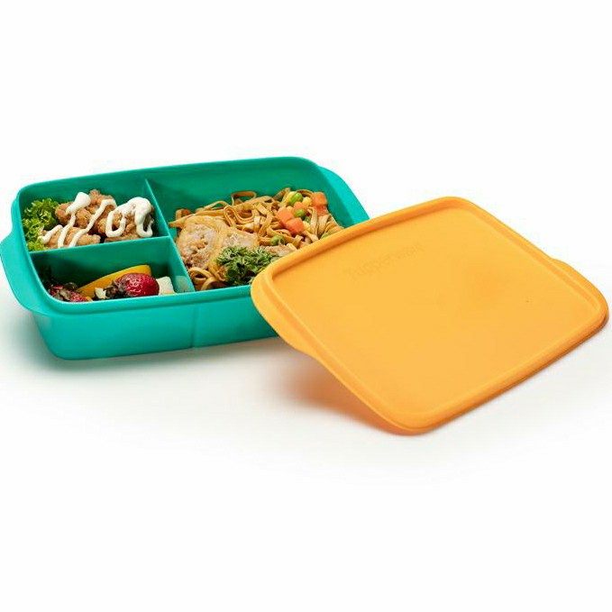 Jual PROMO Tupperware Cool Teen Lunch Box Tempat Makan Bersekat divided ...