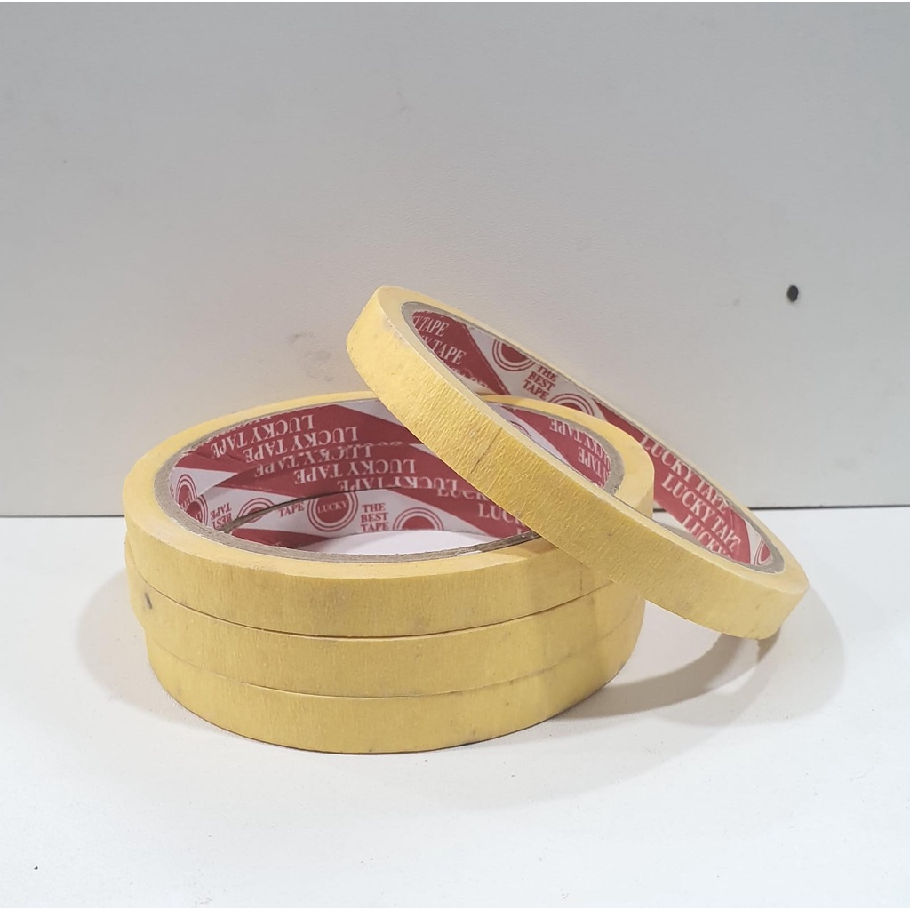 Jual LAKBAN KERTAS MASKING TAPE 12MM | Shopee Indonesia