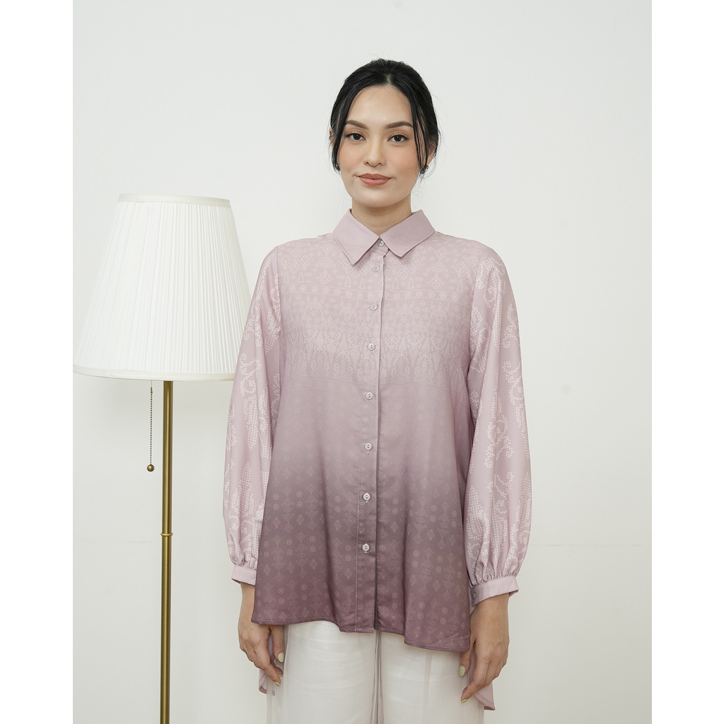 Jual Geulis.id MEGAN SHIRT / BLOUSE PRINT / ATASAN WANITA (2 warna) Top ...