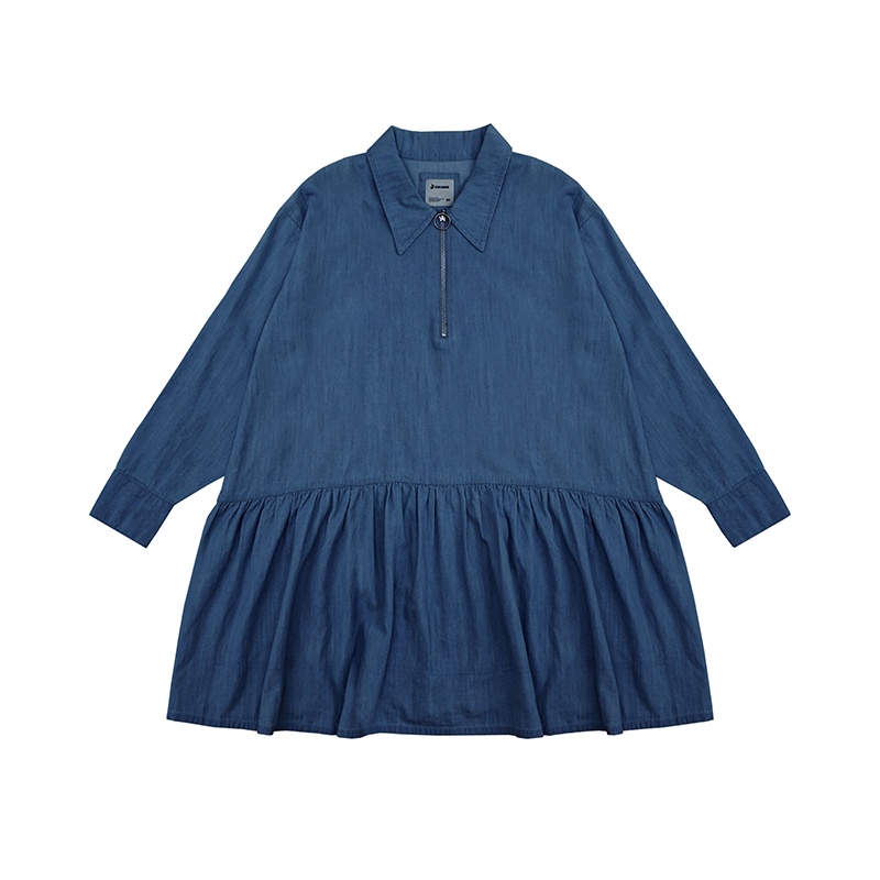Jual 3Second Kemeja Jeans Wanita Shirt Sumire Dress Denim Loose Fit ...