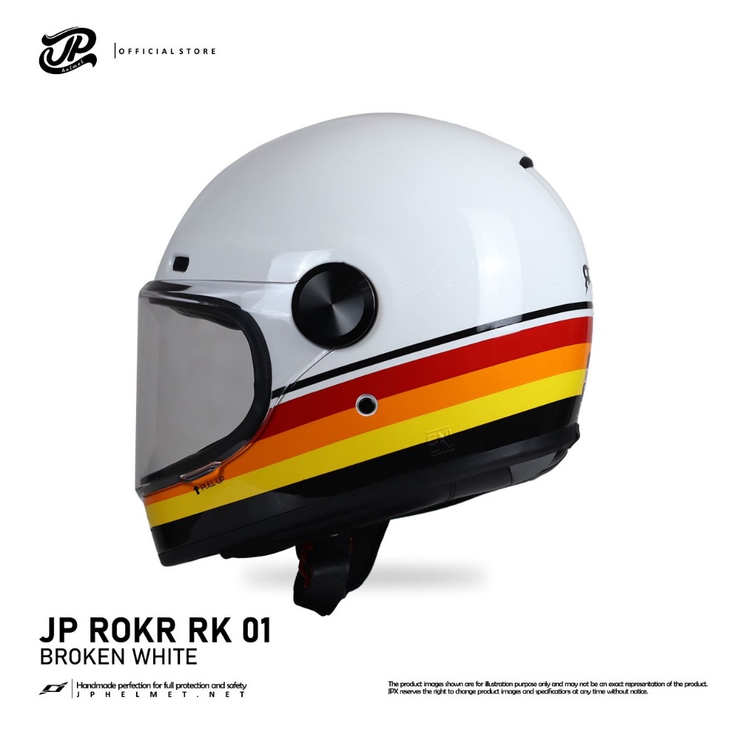Jual HELM JP ROKR MOTIF R01 & SOLID TERLARIS TERLENGKAP VARIAN, HELM ...
