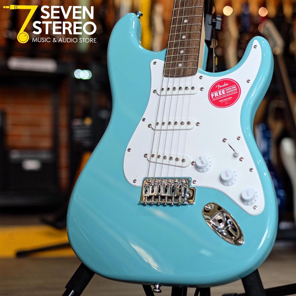 Jual Squier Bullet Stratocaster Tropical Turquoise Electric Guitar With ...