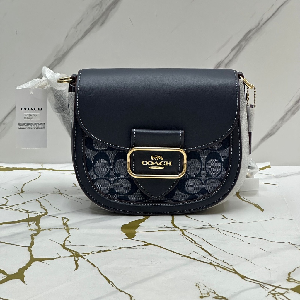 Jual Coach Morgan Saddle Crossbody Signature Denim | Shopee Indonesia