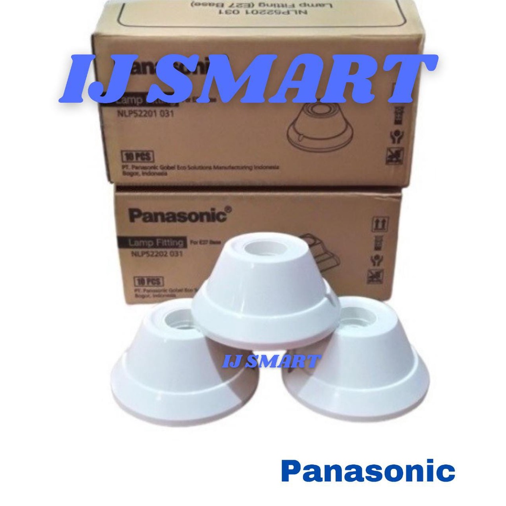 Jual 3X FITING LAMPU E27 - PANASONIC - BULAT | Shopee Indonesia